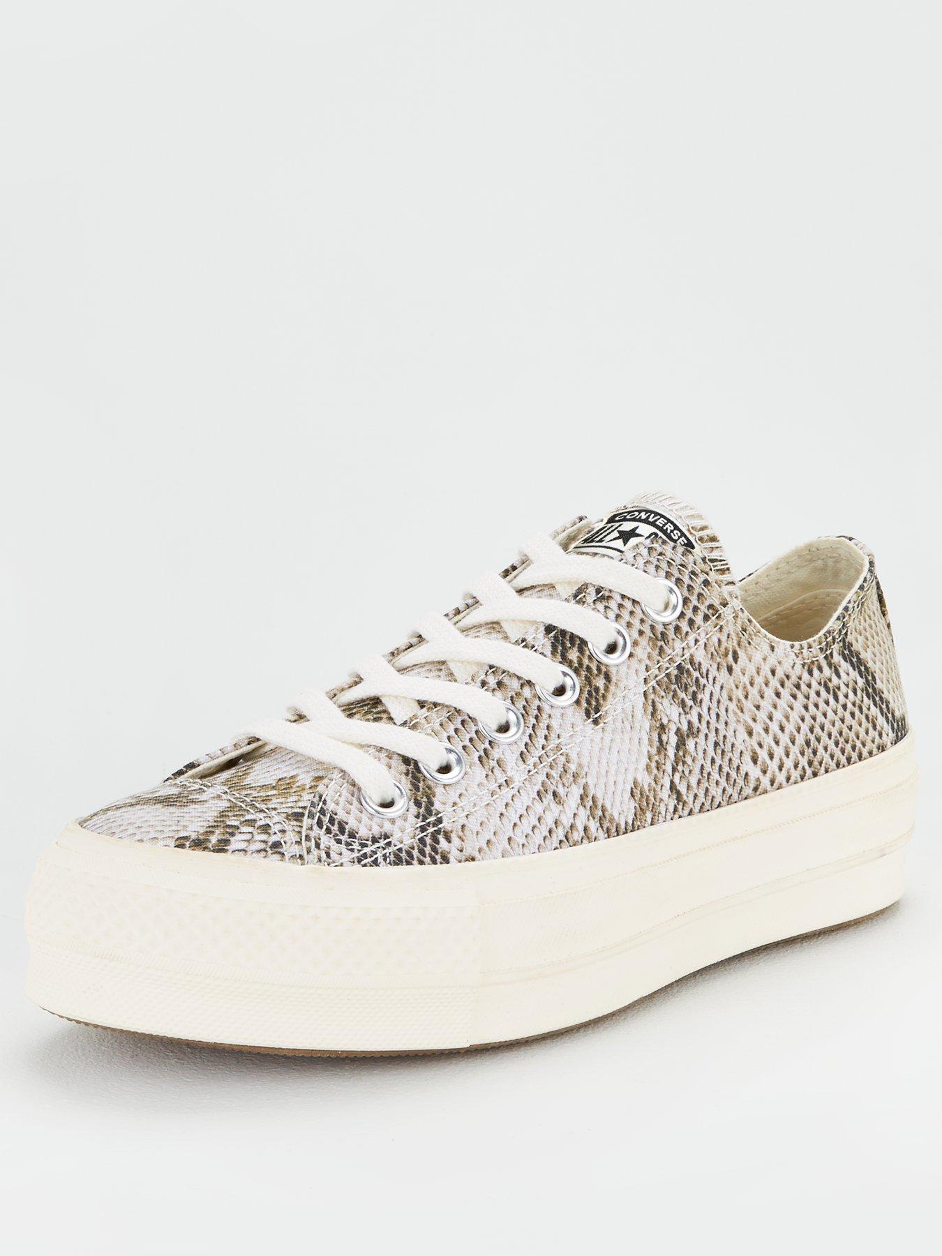 CONVERSE CHUCK TAYLOR All Star Snake Canvas Platform Women's Size ...
